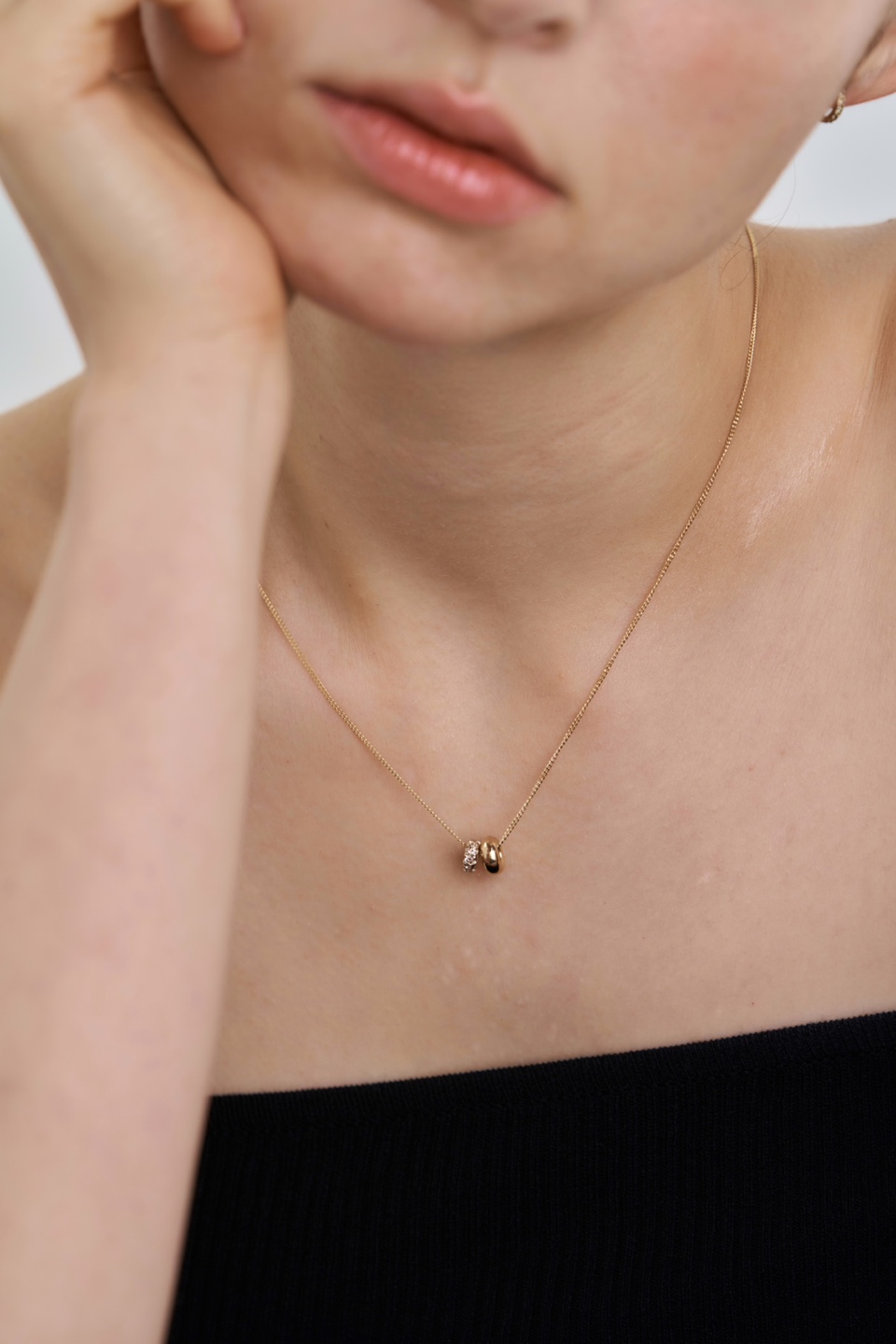 14k Double charm necklace - 감도 깊은 취향 셀렉트샵 29CM