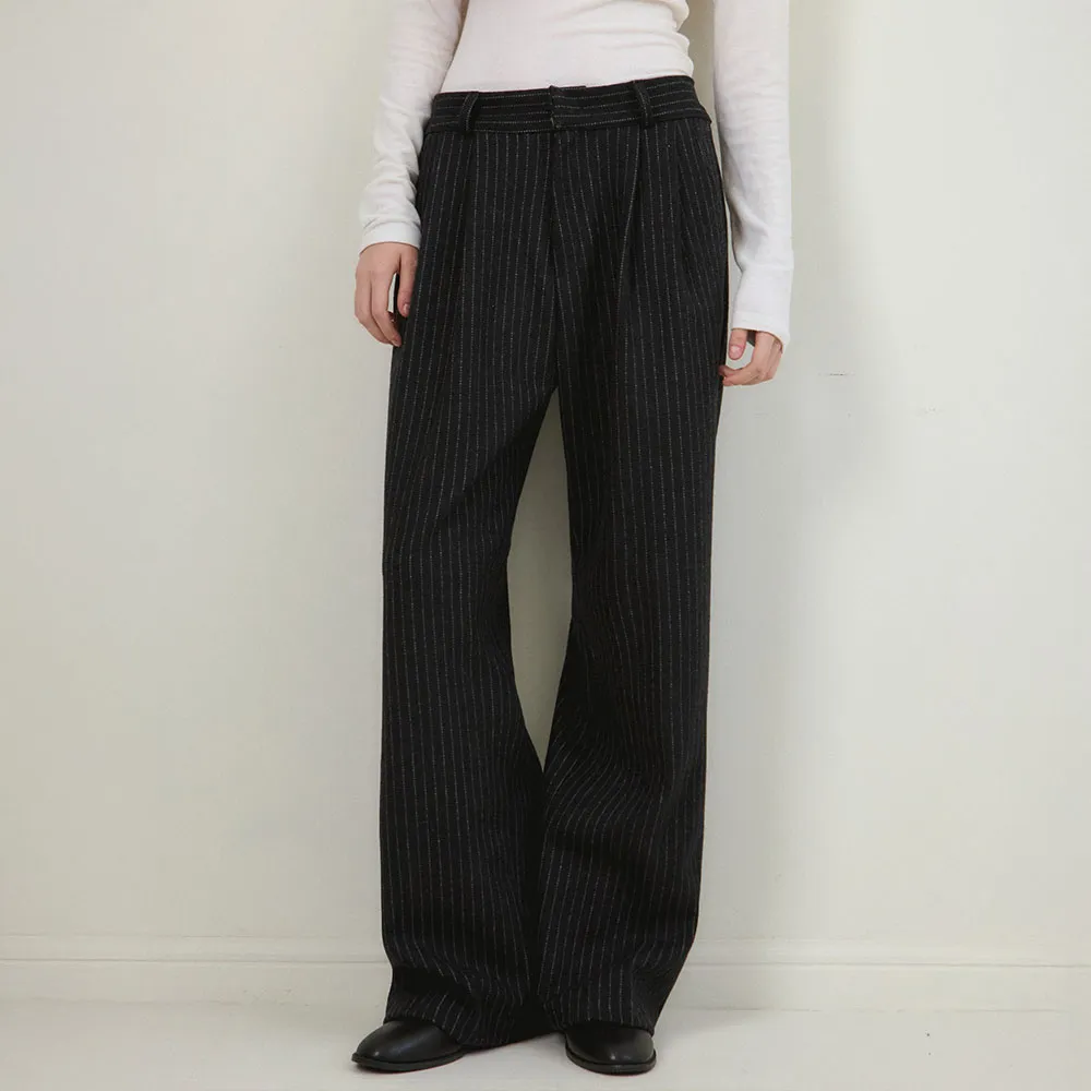 W/Essential Pin Stripe Wool Banding Slacks 2COLOR - 감도 깊은 취향 셀렉트샵 29CM
