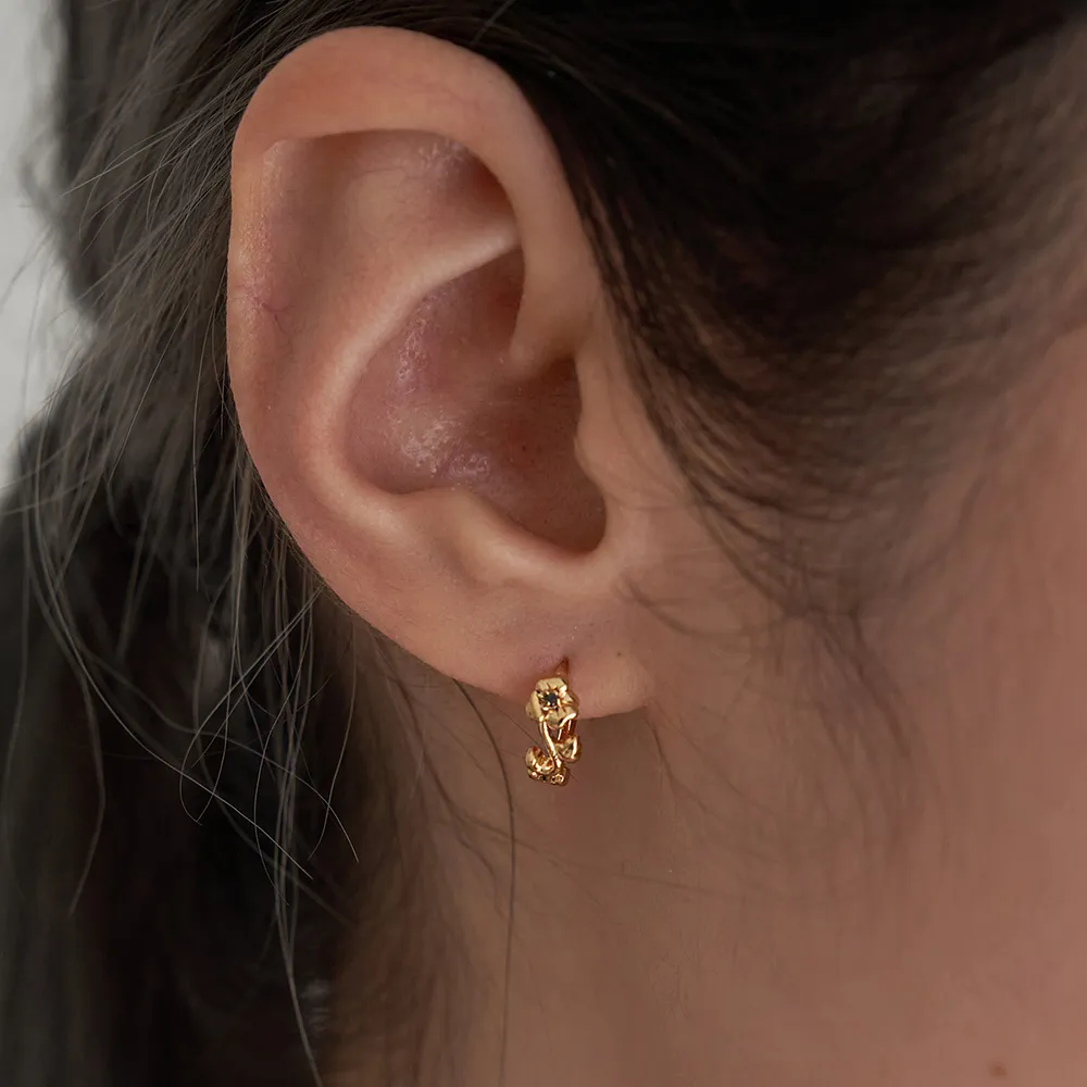 [14K POST] 플라워 넝쿨 원터치 링 귀걸이(3style) - 감도 깊은 취향 셀렉트샵 29CM