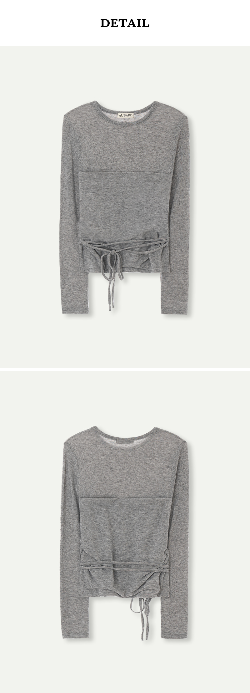 Tube top string T-shirt_Melange gray - 감도 깊은 취향 셀렉트샵 29CM