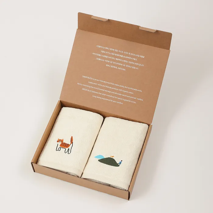 오가닉 코튼 세면 타월 수건 세트 2P 디자인 선택 Organic cotton Face TOWEL set (2ea) - 감도 깊은 취향 셀렉트샵 29CM