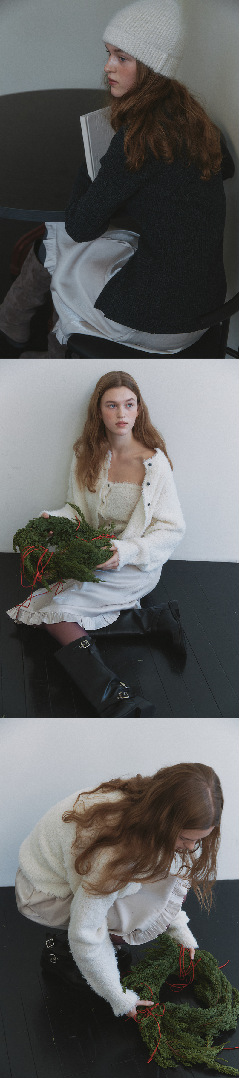 comos 1287 shimmer frill banding skirt (ash beige) - 감도 깊은 취향 셀렉트샵 29CM