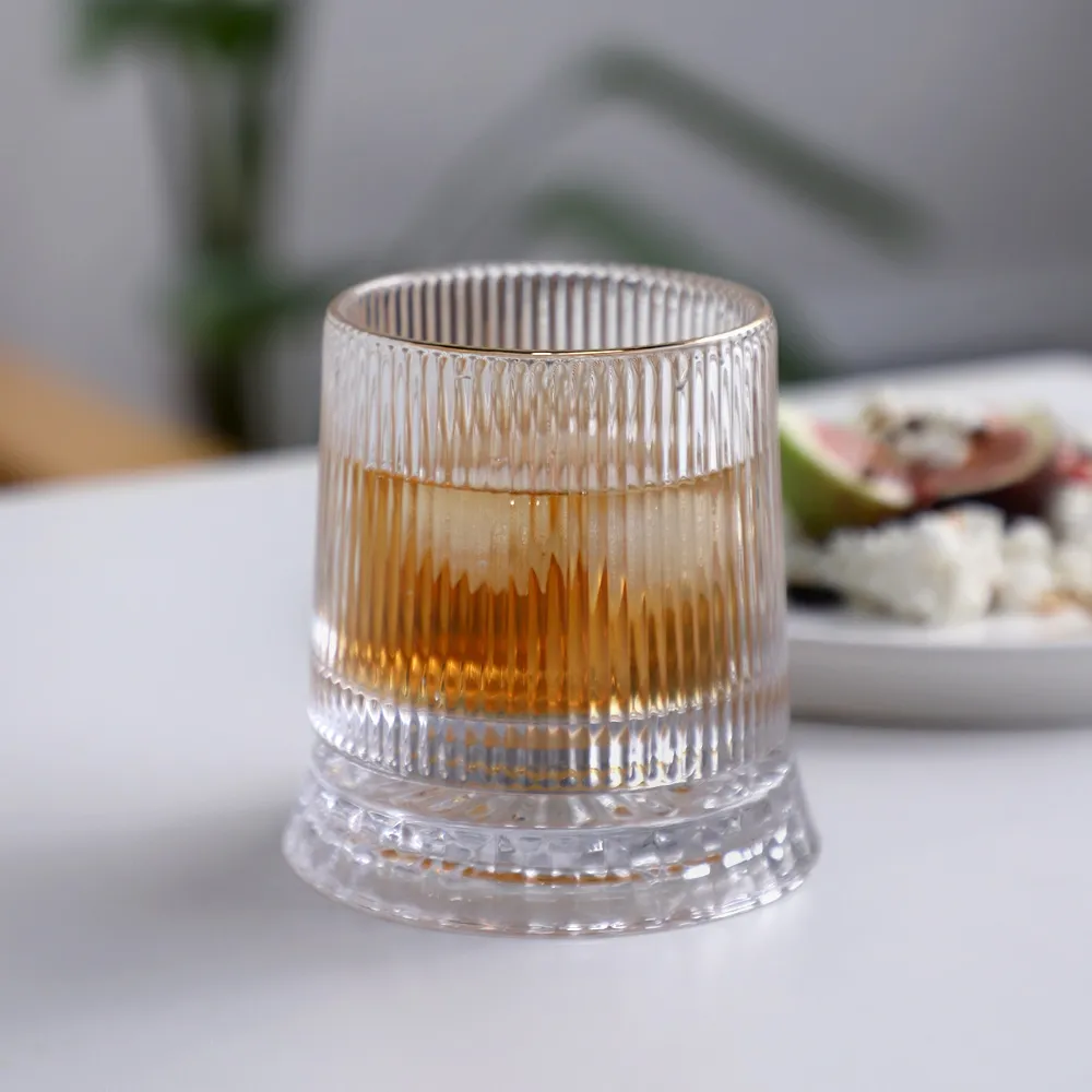 델러스 골드 회전 블랜딩 유리 언더잔 스트라이프 250ml 1p - 감도 깊은 취향 셀렉트샵 29CM