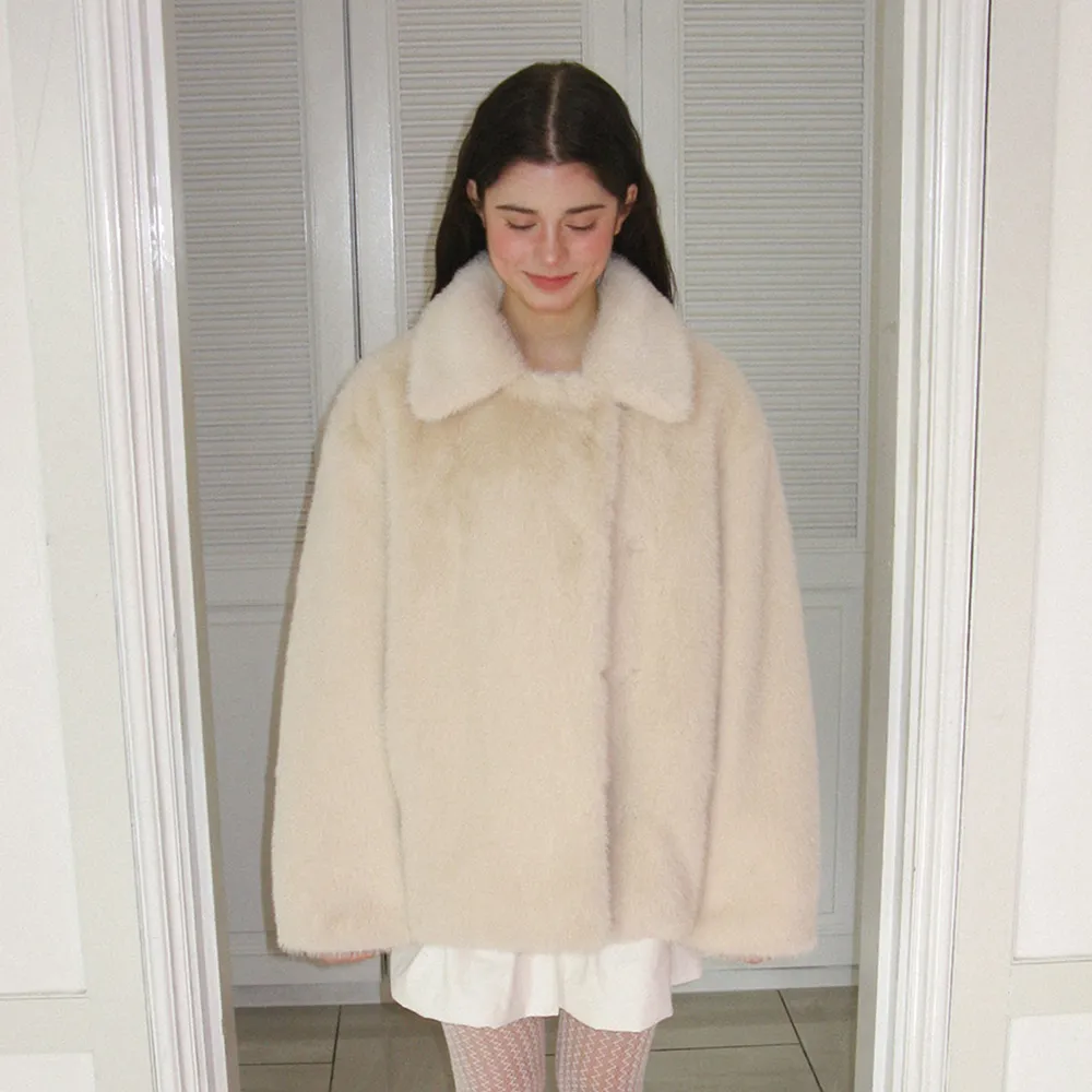 Half Fur Jacket - Ivory - 감도 깊은 취향 셀렉트샵 29CM