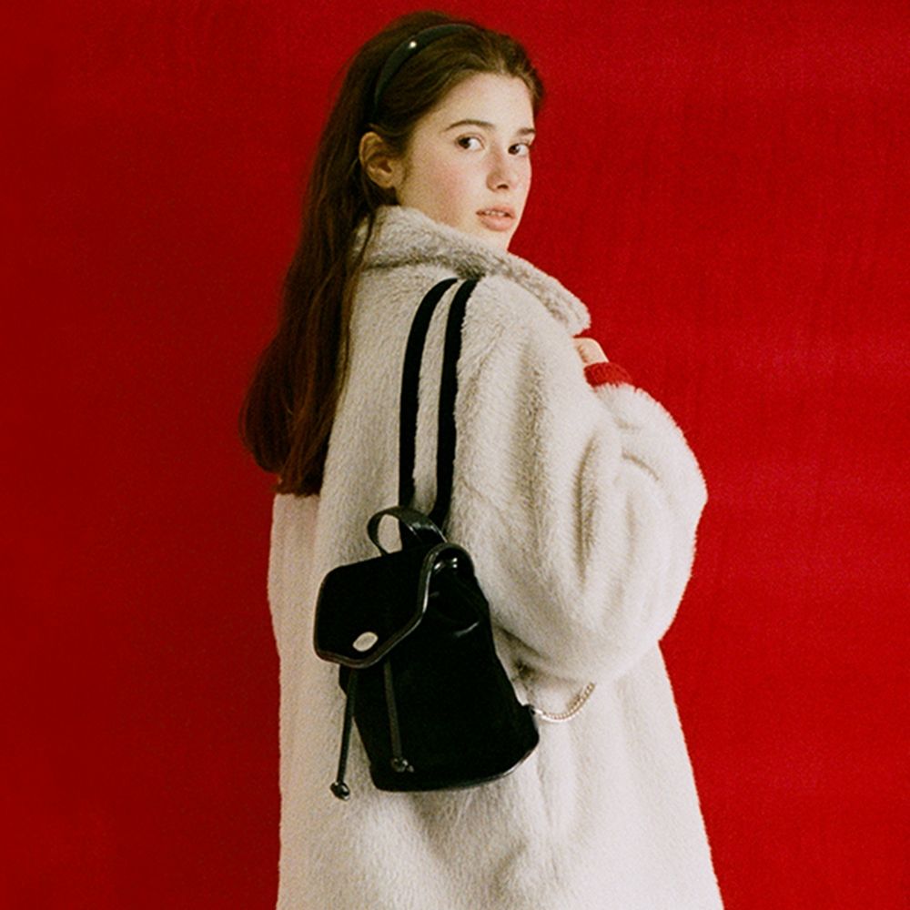 Velvet mini fle backpack - velvet black - 감도 깊은 취향 셀렉트샵 29CM