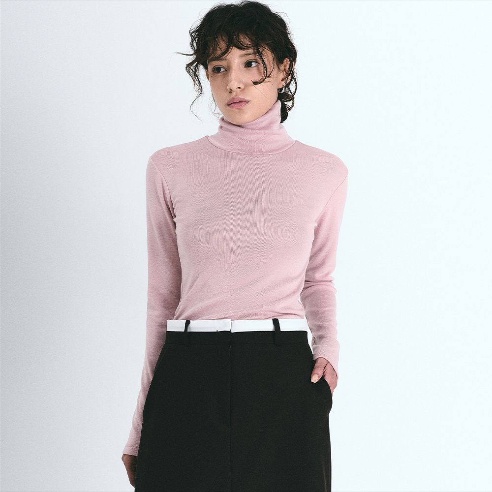MINIMAL SOFT SLIM TURTLENECK TOP_PINK - 감도 깊은 취향 셀렉트샵 29CM