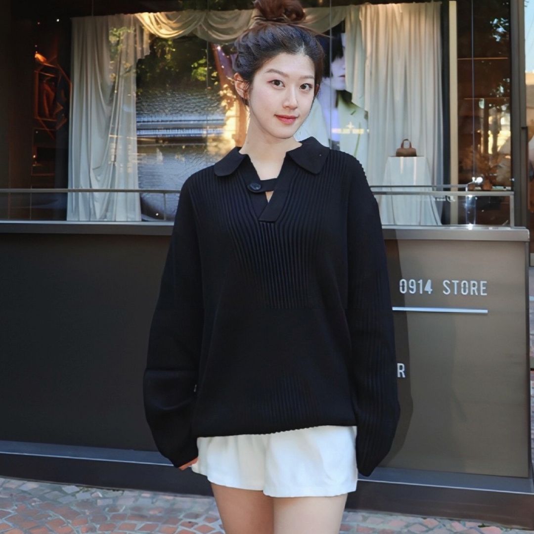 비죠 하프 카라 니트 (4color) - 감도 깊은 취향 셀렉트샵 29CM