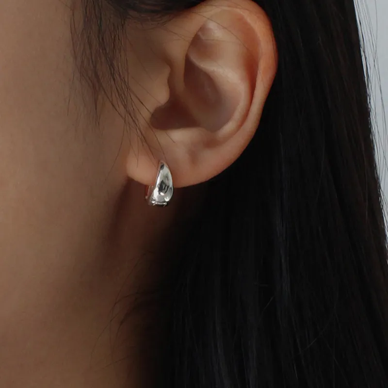 [Silver 925] Water Drop One-touch Earrings (L) - 감도 깊은 취향 셀렉트샵 29CM