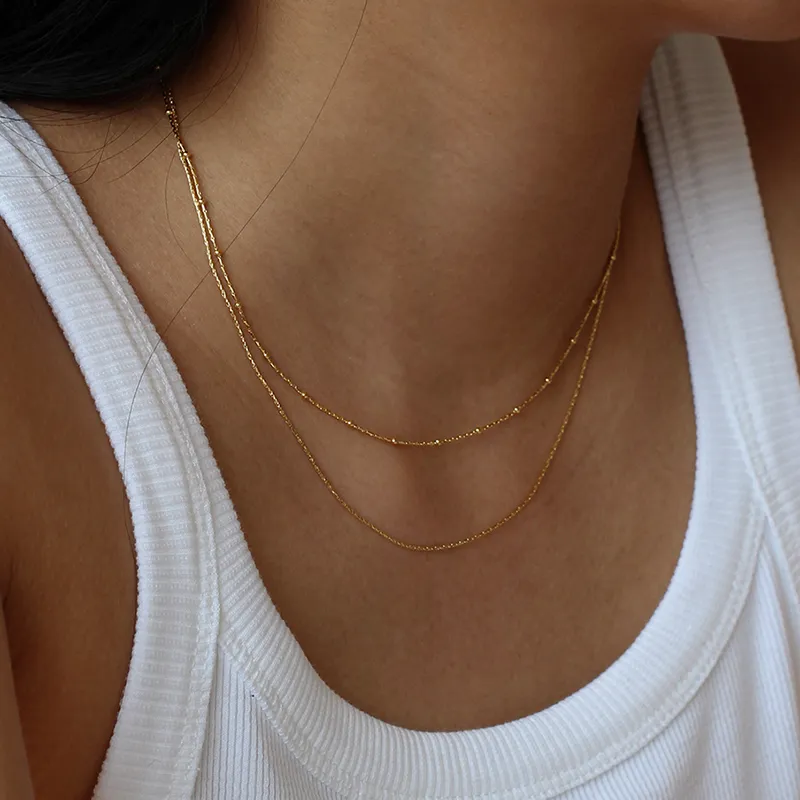 [Silver 925] Line Dot Necklace - 감도 깊은 취향 셀렉트샵 29CM