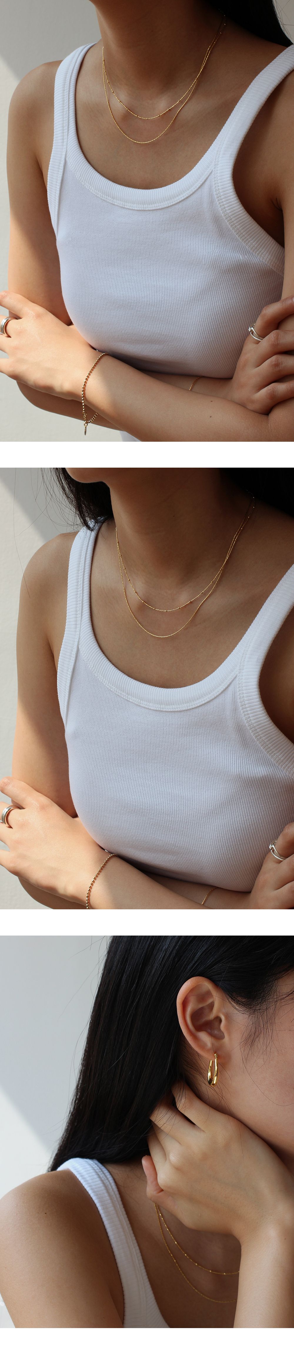 [Silver 925] Line Dot Necklace - 감도 깊은 취향 셀렉트샵 29CM