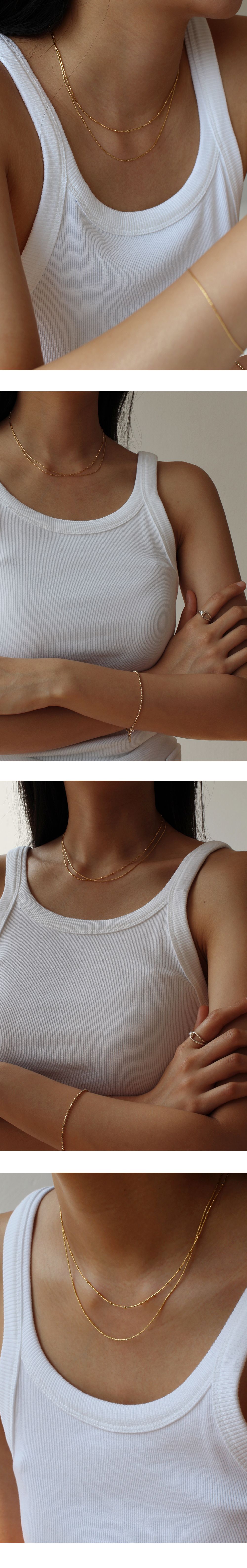 [Silver 925] Line Dot Necklace - 감도 깊은 취향 셀렉트샵 29CM