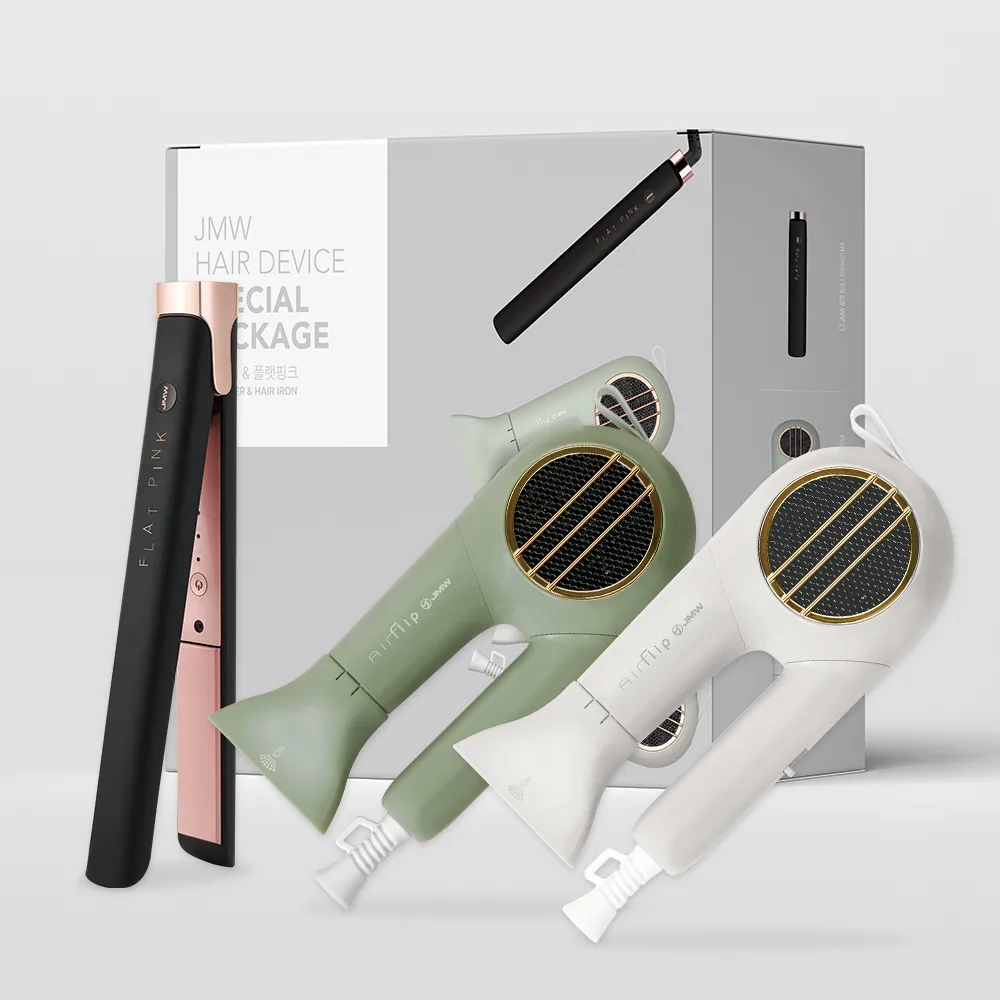[한정수량] JMW 본사직영 에어플립 드라이기+플랫핑크 고데기 기획패키지 - 감도 깊은 취향 셀렉트샵 29CM