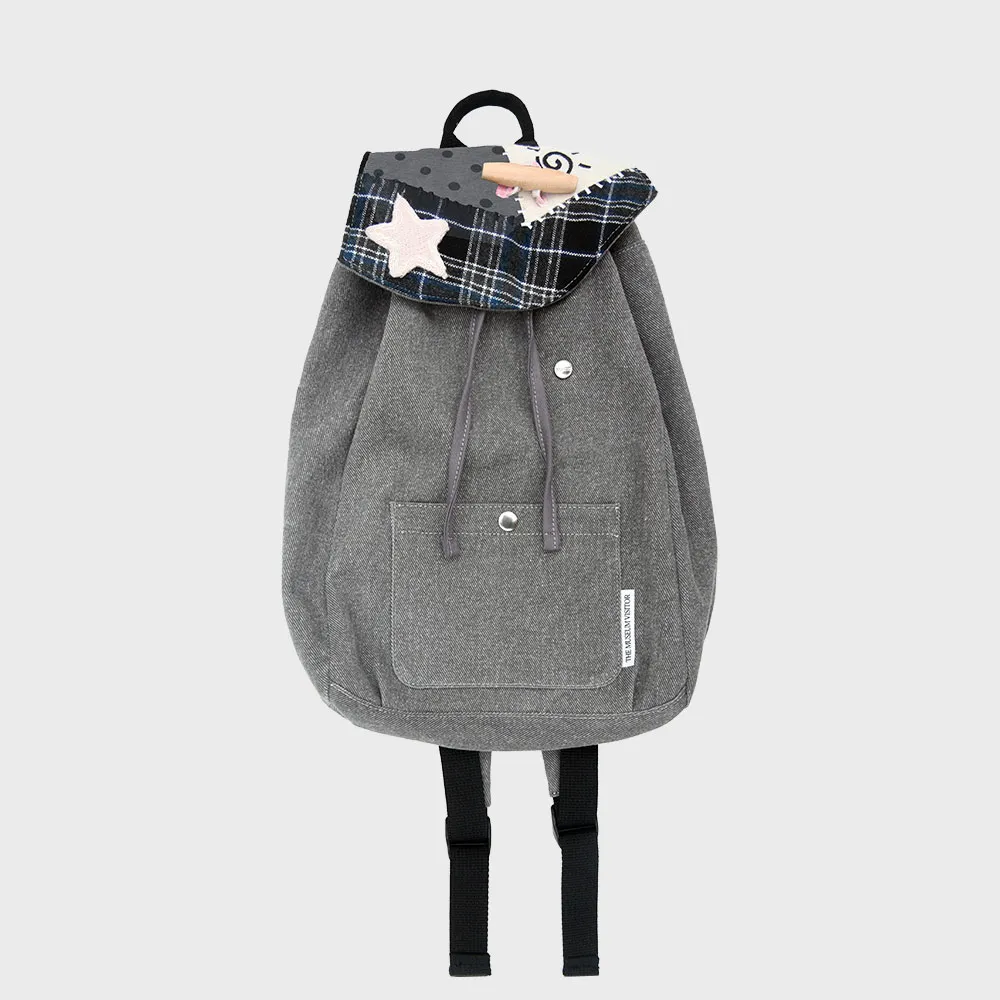 PATCHWORK STRING MINI BACKPACK (GREY) - 감도 깊은 취향 셀렉트샵 29CM