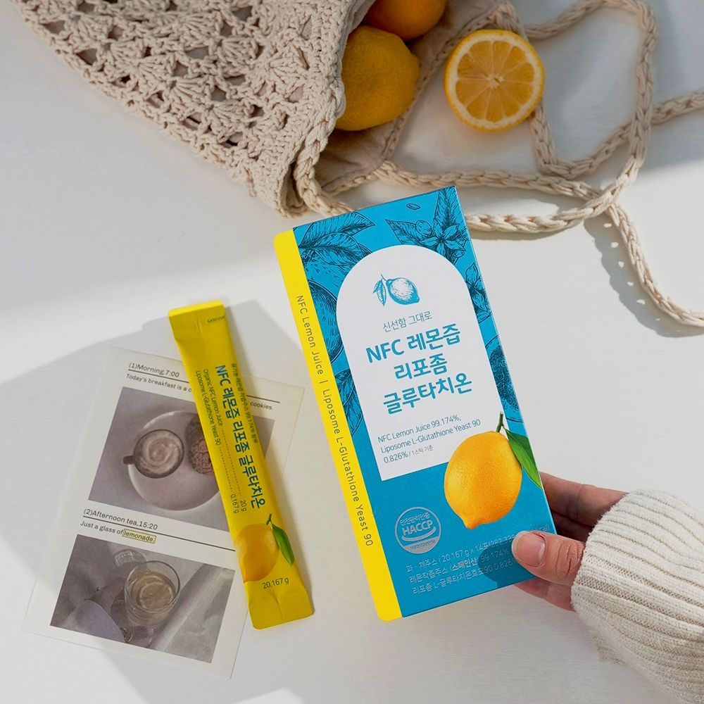 유기농 NFC 레몬즙 리포좀 글루타치온 14포 1박스 - 감도 깊은 취향 셀렉트샵 29CM