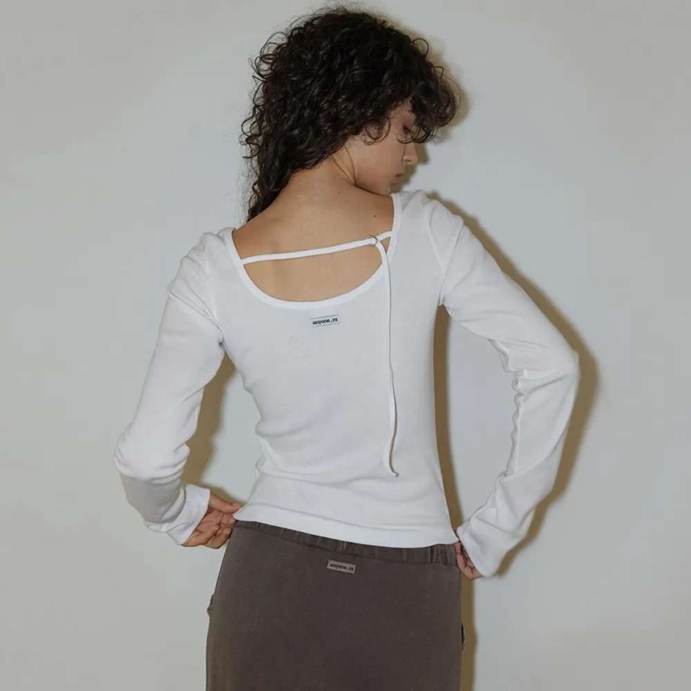 Back Point Boat Neck Sleeve White - 감도 깊은 취향 셀렉트샵 29CM