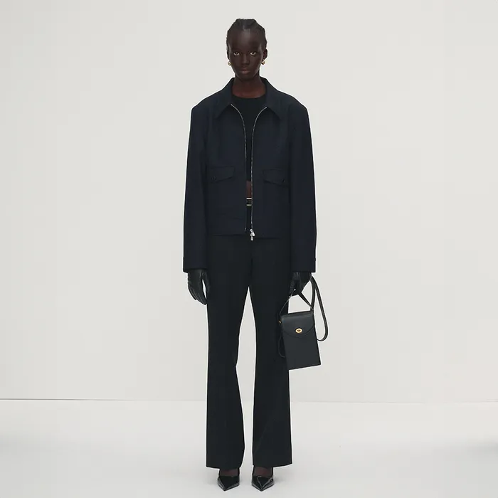 VIRGIN WOOL MILITARY BLOUSON JACKET_ NAVY STRIPE - 감도 깊은 취향 셀렉트샵 29CM