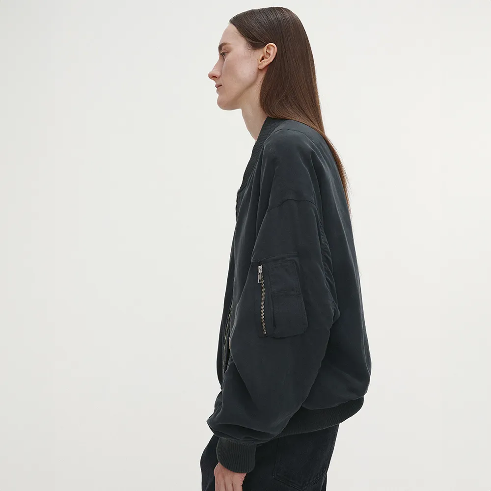 RAYON TWILL BOMBER JACKET_ CARBON - 감도 깊은 취향 셀렉트샵 29CM