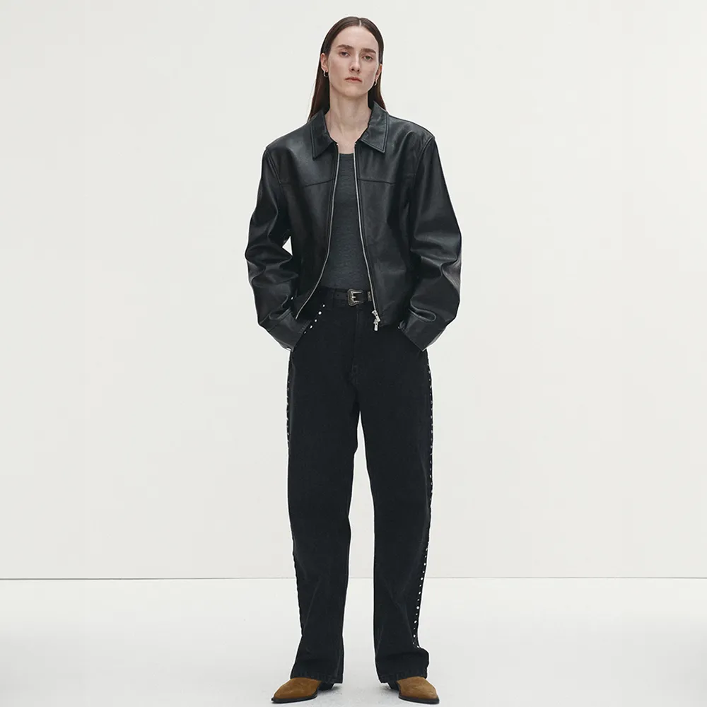 LEATHER WESTERN CROPPED JACKET_ BLACK - 감도 깊은 취향 셀렉트샵 29CM