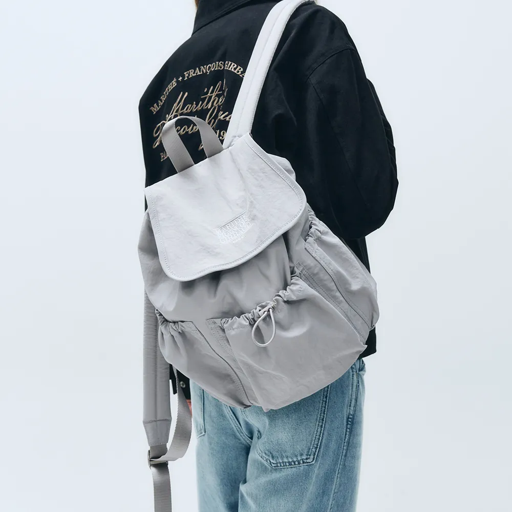 CLASSIC LOGO STOPPER POCKET BACKPACK gray - 감도 깊은 취향 셀렉트샵 29CM