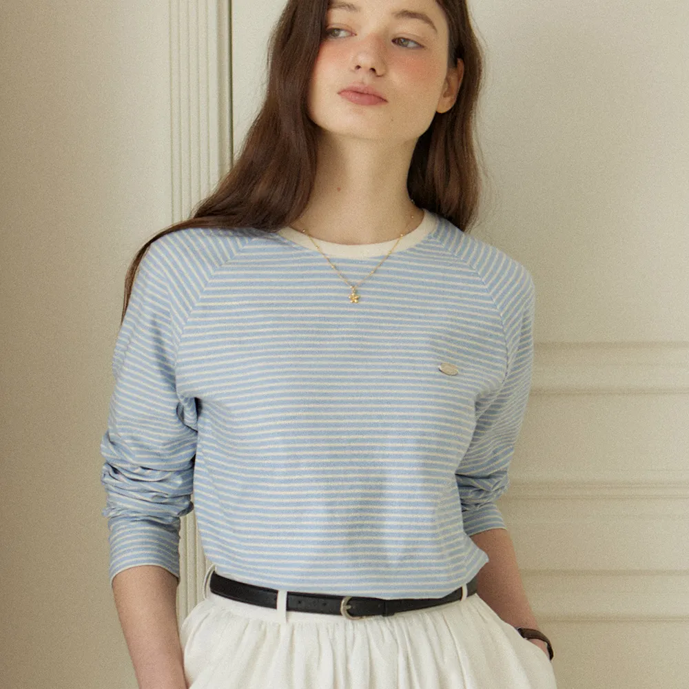 Stripe Raglan T-shirt - Sky blue - 감도 깊은 취향 셀렉트샵 29CM