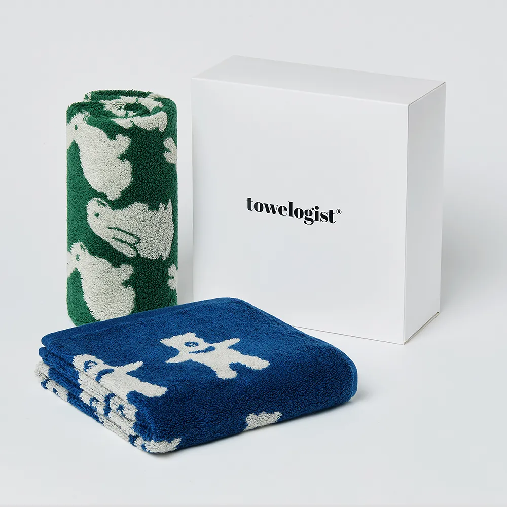 [29CM단독] 키티버니포니 x 타월로지스트 페이스 타월 2P - 베이비 보이 베어 1P+리틀 그린 버니즈 1P - 감도 깊은 취향 셀렉트샵 29CM