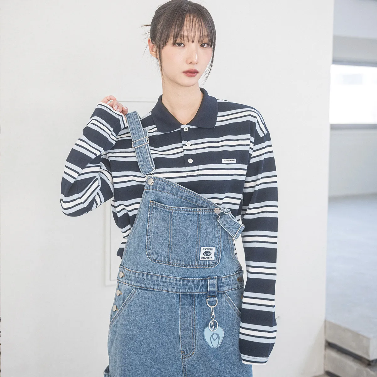 FF STRIPE PK COLLAR L/S TEE(NAVY) - 감도 깊은 취향 셀렉트샵 29CM