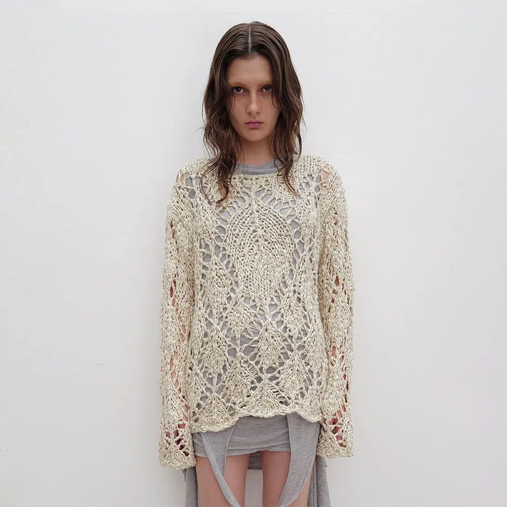 COTTON ARGYLE POINTELLE PULLOVER (BEIGE) - 감도 깊은 취향 셀렉트샵 29CM