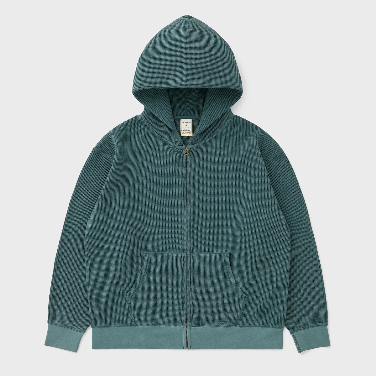 Waffle Full Zip Hoodie Teal - 감도 깊은 취향 셀렉트샵 29CM