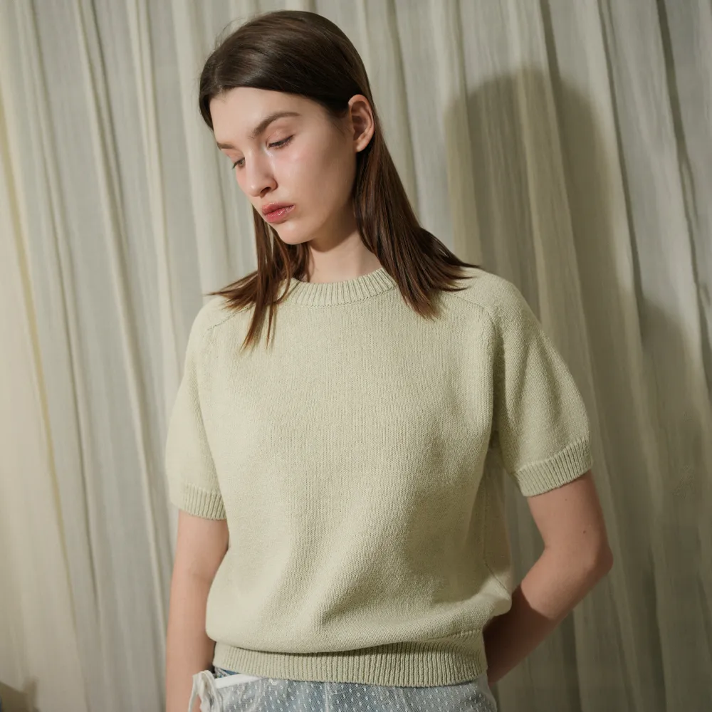 Cotton Round Half Knit (light mint) - 감도 깊은 취향 셀렉트샵 29CM