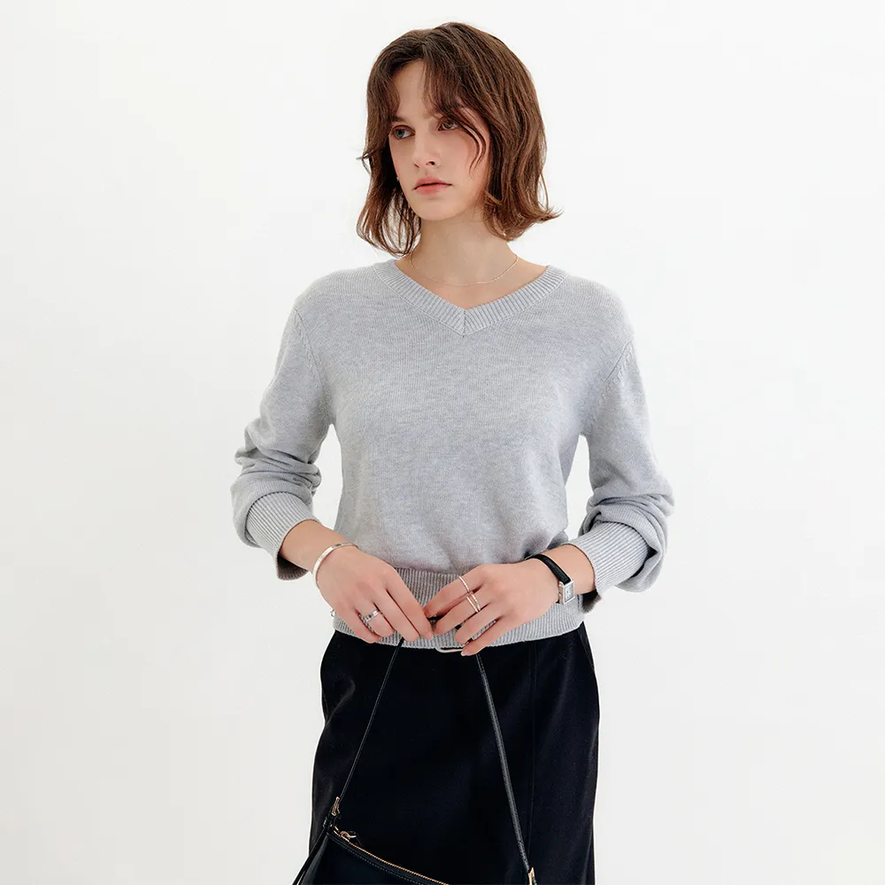 헤이즐 퍼프 슬리브 니트 탑_그레이 / HAZEL PUFF SLEEVE KNIT TOP_GREY - 감도 깊은 취향 셀렉트샵 29CM