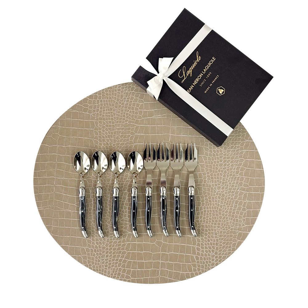 [선물포장] 장네론 라귀올 마블블랙 티스픈 & 티포크 세트 8p - 감도 깊은 취향 셀렉트샵 29CM