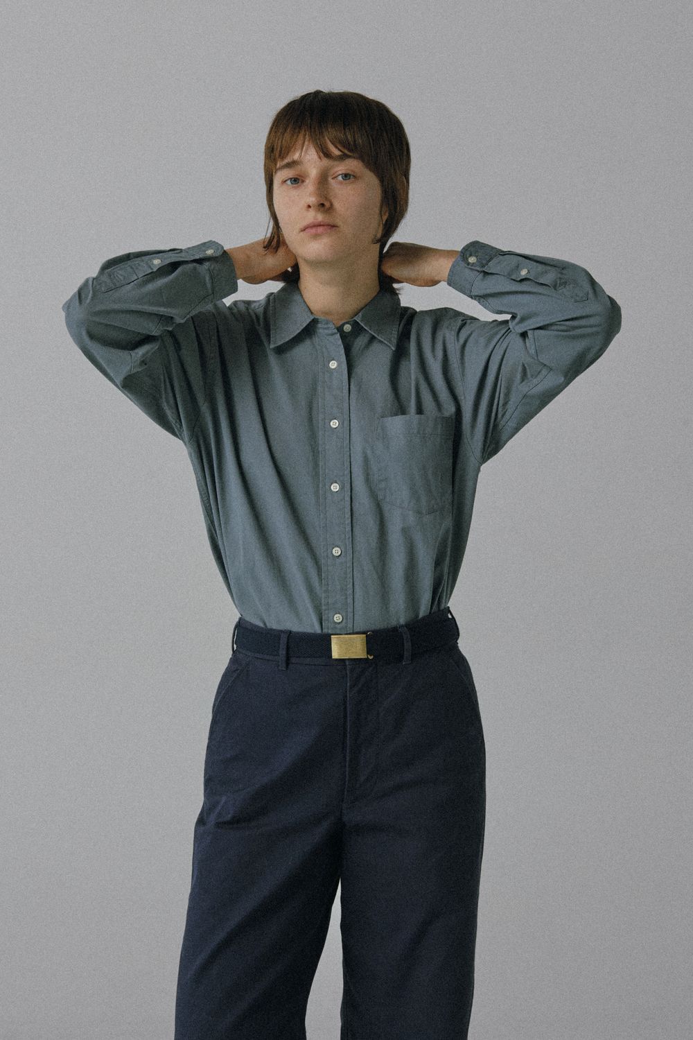 TF5-SH11 페이디드 셔츠-스톤그린 - 감도 깊은 취향 셀렉트샵 29CM