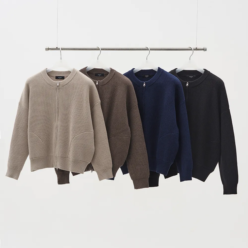 Round Neck Crop Zipper Cardigan [4 Colors] - 감도 깊은 취향 셀렉트샵 29CM