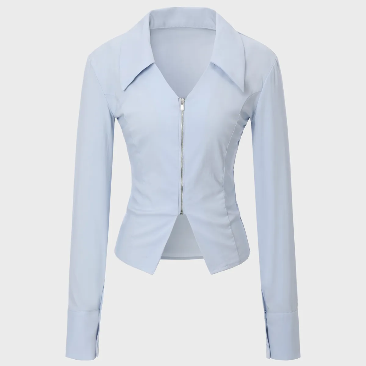 V Zip-up Shirts (blue) - 감도 깊은 취향 셀렉트샵 29CM