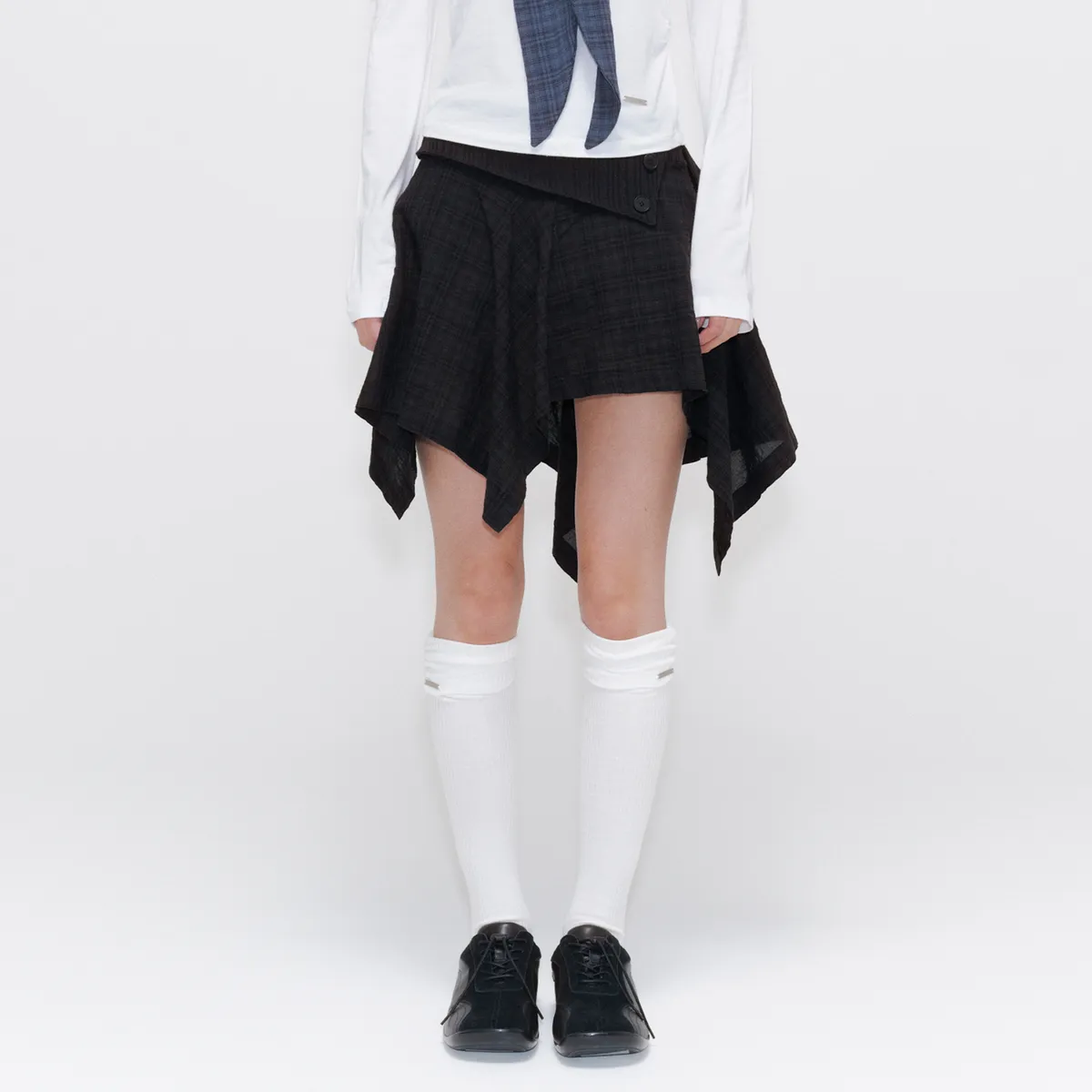 Unbalanced flow mini skirt CHECK - 감도 깊은 취향 셀렉트샵 29CM
