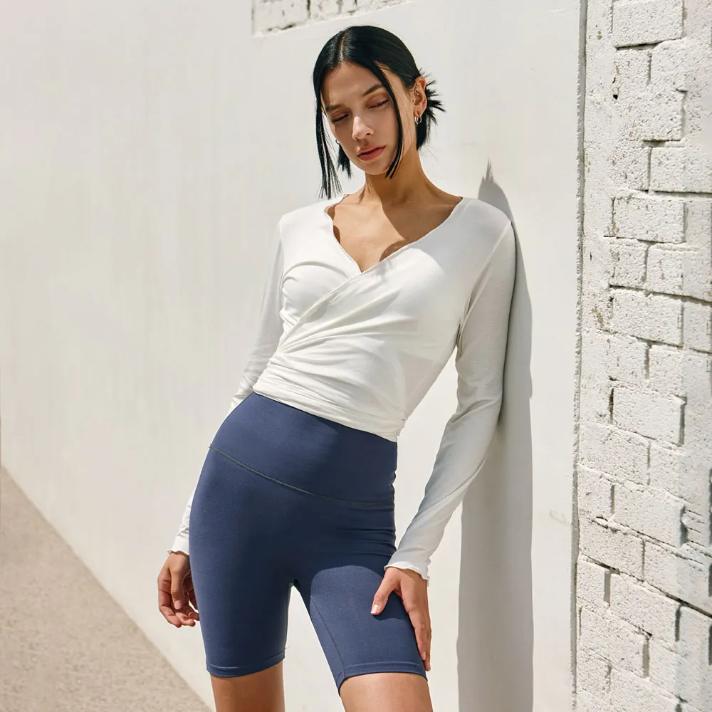 여성 요가복 DEVI-B0046-에쉬네이비 필라테스 군살제로 바이커 4부 - 감도 깊은 취향 셀렉트샵 29CM