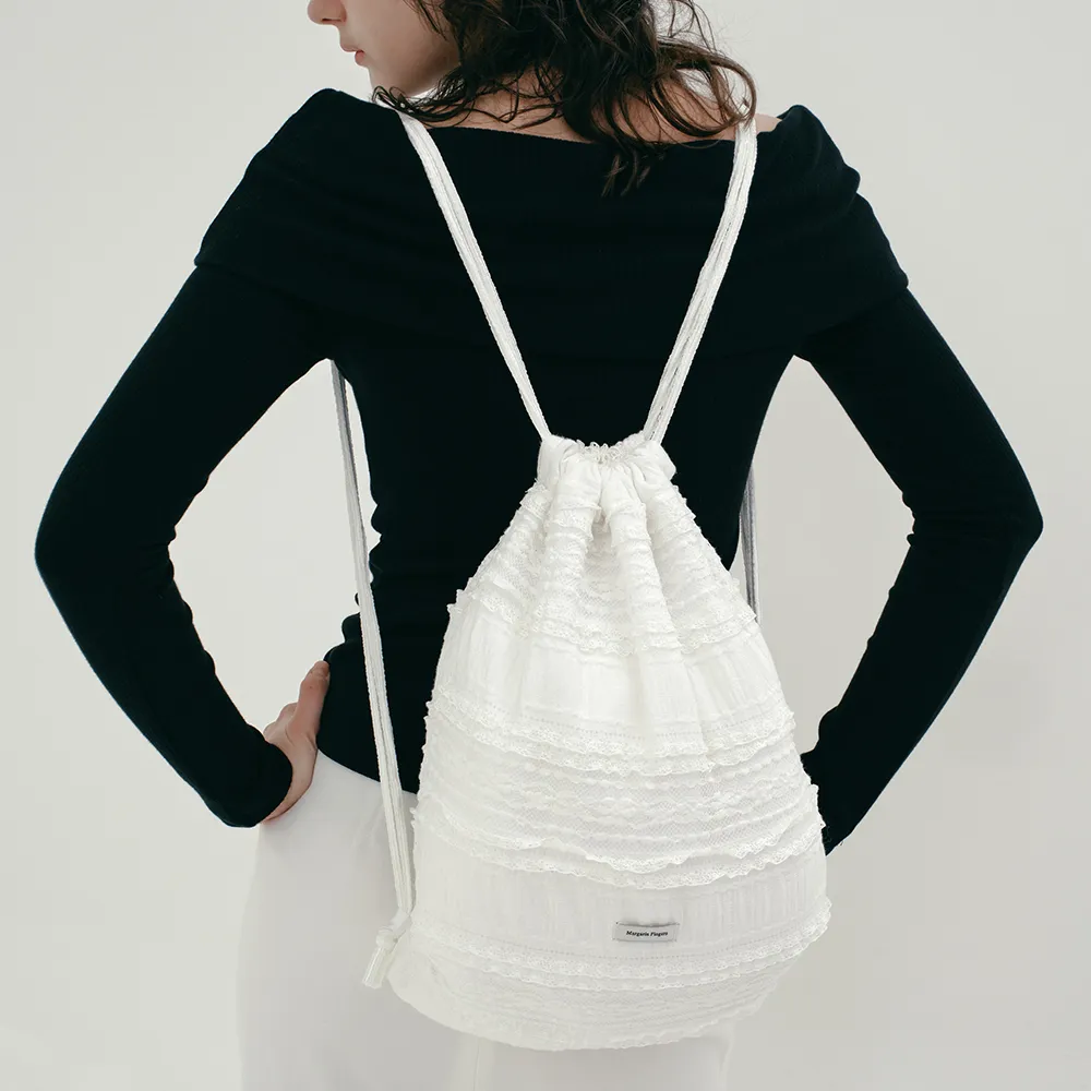 [3차 리오더] LACE FRILL STRING BAG (WHITE) - 감도 깊은 취향 셀렉트샵 29CM