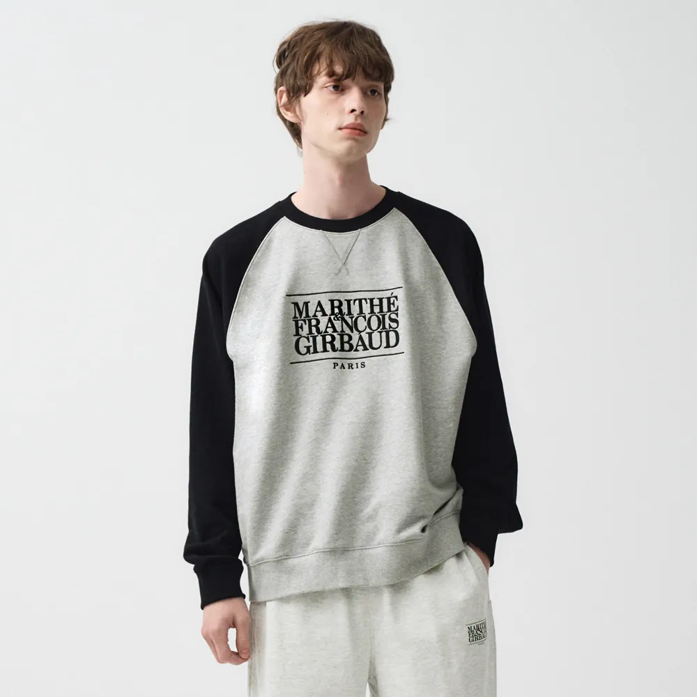 CLASSIC LOGO COLOR BLOCK RAGLAN SWEATSHIRT heather gray - 감도 깊은 취향 셀렉트샵 ...