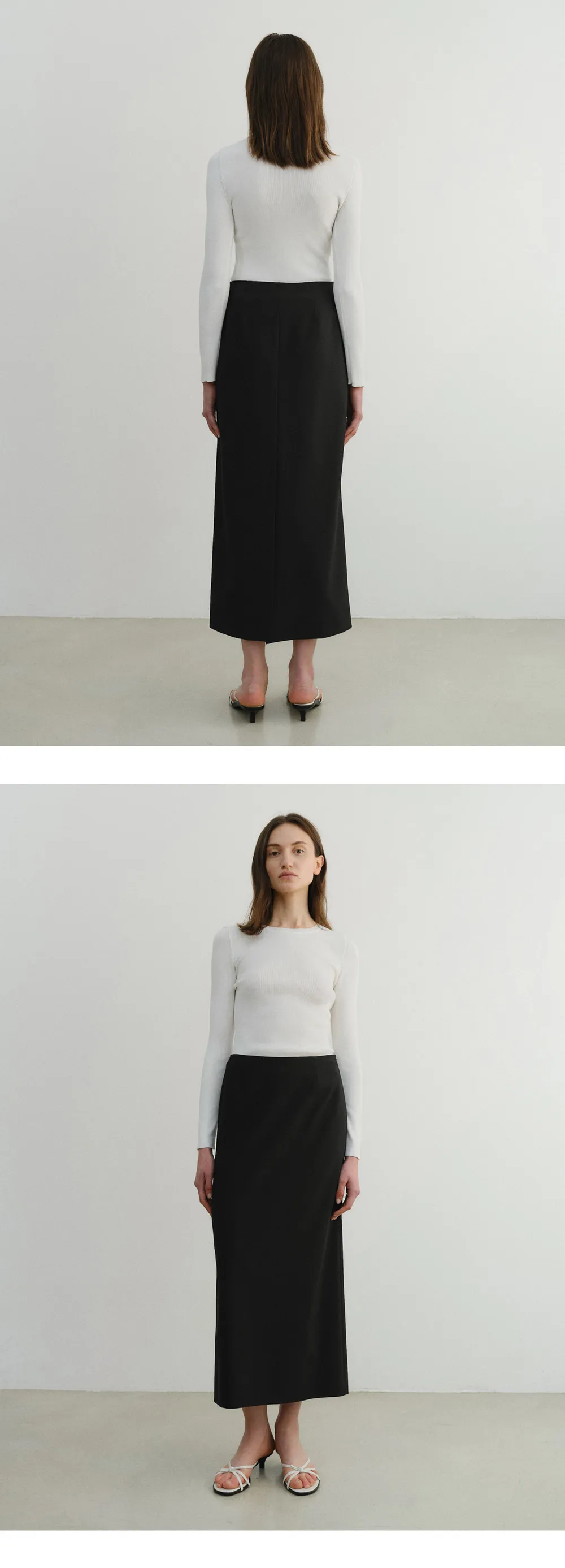 [2차 예약배송 : 4/11(금)] MAXI SLIT SKIRT (BLACK) - 감도 깊은 취향 셀렉트샵 29CM