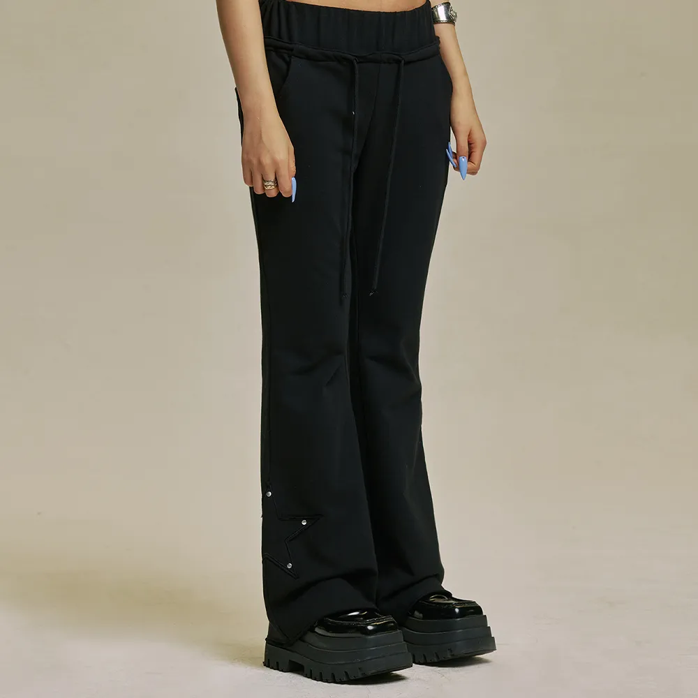 STAR PATCHED BOOTCUT SWEATPANTS_BK - 감도 깊은 취향 셀렉트샵 29CM