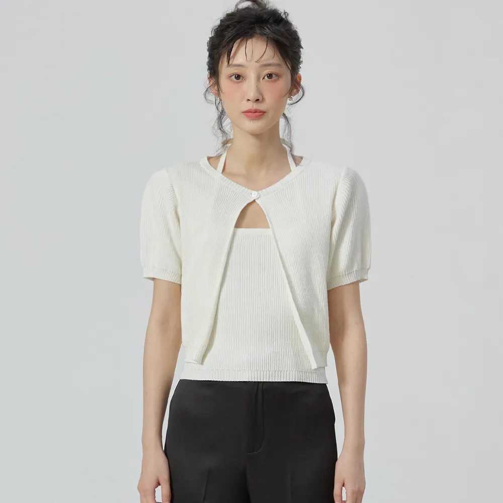 HALTER TOP CARDIGAN SET IVORY - 감도 깊은 취향 셀렉트샵 29CM