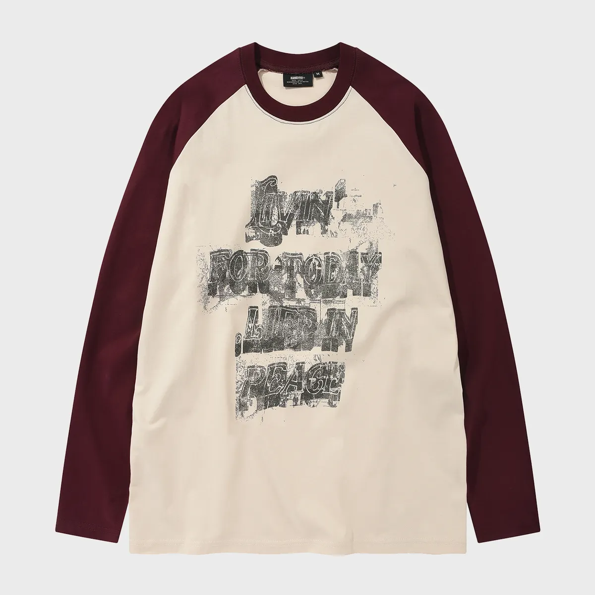 FAINT WORDS LONG SLEEVE (BURGUNDY) - 감도 깊은 취향 셀렉트샵 29CM