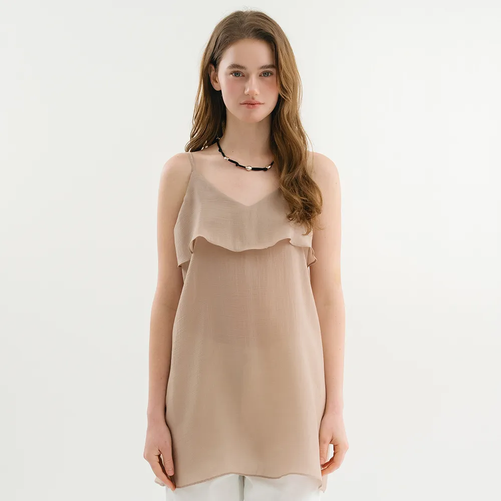 D Sally Sheer Layerd Sleeveless Dress_Mocha Mousse - 감도 깊은 취향 셀렉트샵 29CM