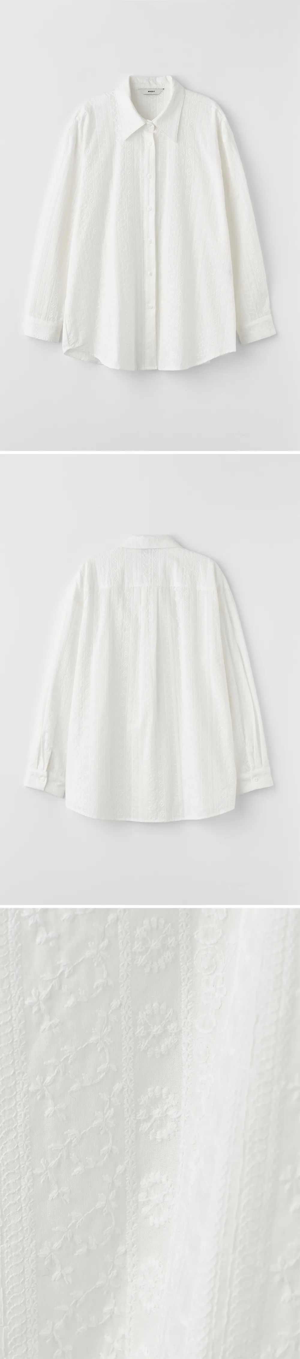 D Loose Fit Broderie Shirt_White - 감도 깊은 취향 셀렉트샵 29CM
