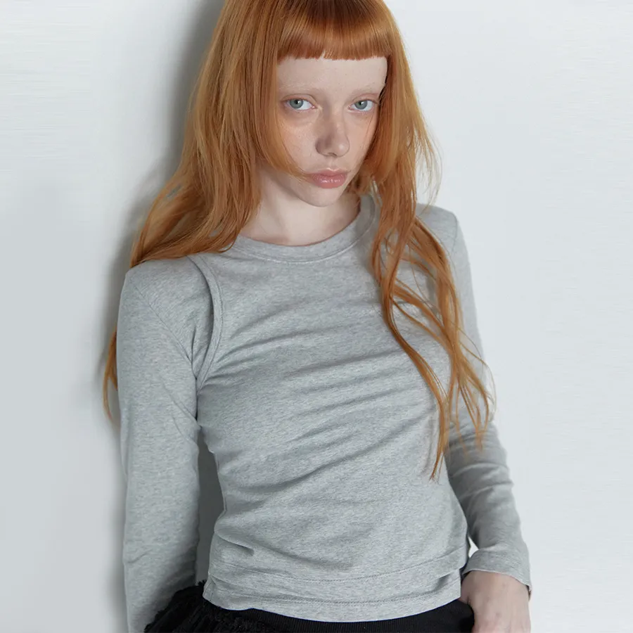 One Shoulder Point Long Sleeve Melange Gray - 감도 깊은 취향 셀렉트샵 29CM