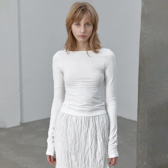 back scoop neck T (white) - 감도 깊은 취향 셀렉트샵 29CM