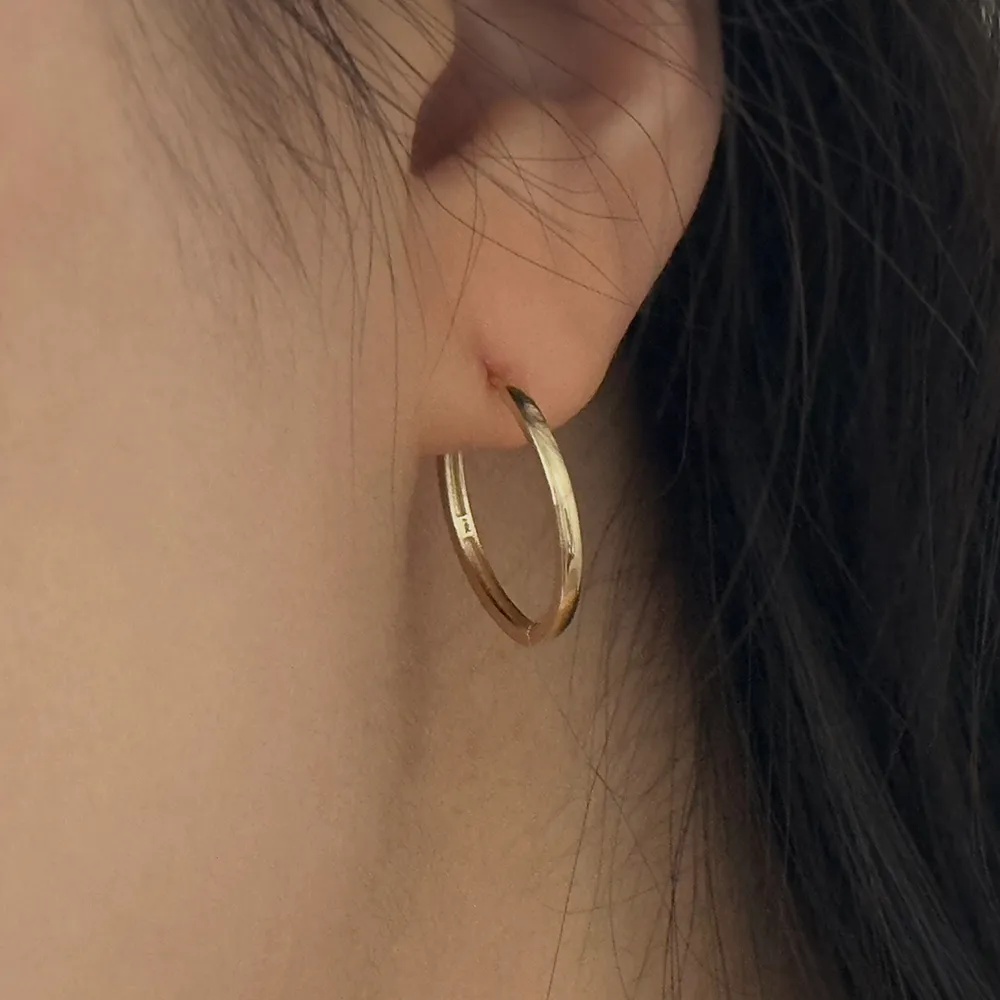 14k Minimal hoop earrings - 감도 깊은 취향 셀렉트샵 29CM