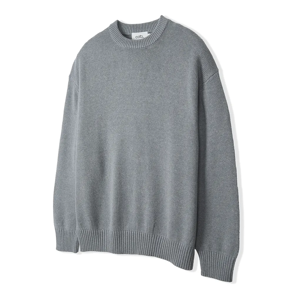 [리뉴얼ver.] 소프트 코튼 크루넥 니트 그레이 COOSKT008GRAY - 감도 깊은 취향 셀렉트샵 29CM