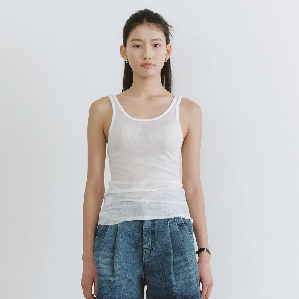 SEE-THROUGH LAYERD SLEEVELESS(3 Colors) - 감도 깊은 취향 셀렉트샵 29CM
