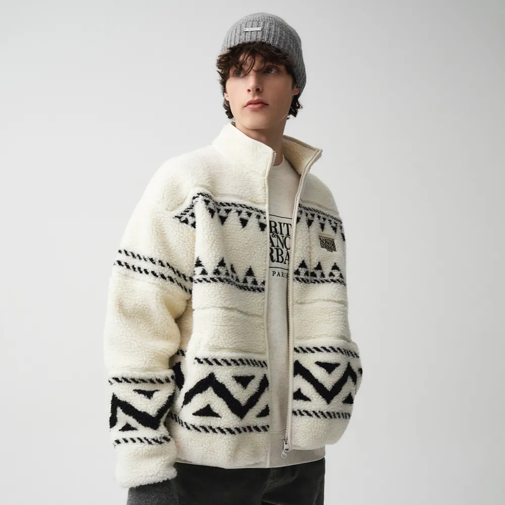 ETHNIC PATTERN POCKET FLEECE JACKET ivory - 감도 깊은 취향 셀렉트샵 29CM